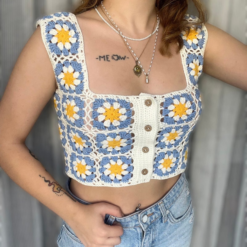 Crochet Daisy Top - Etsy