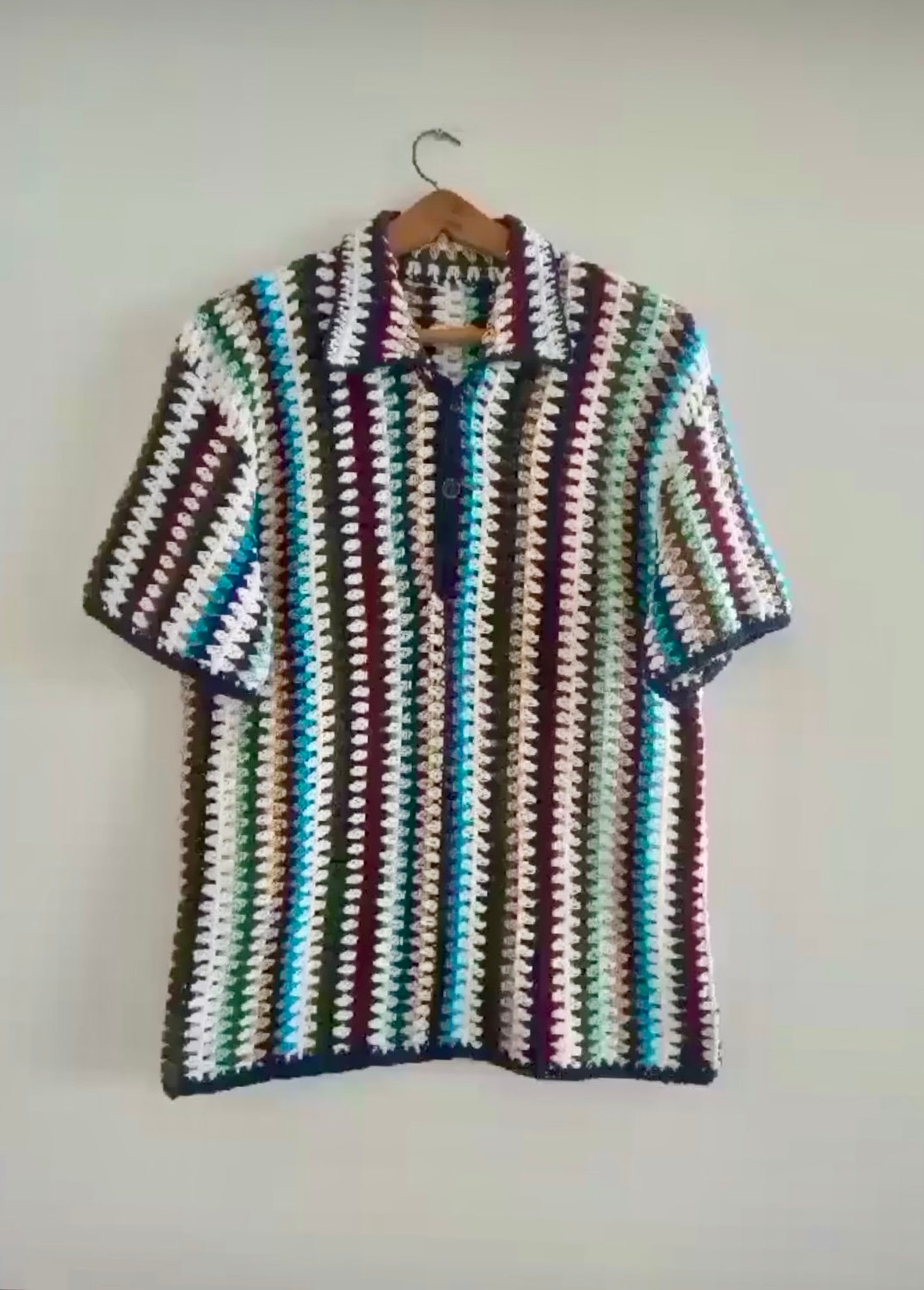 Crochet Shirt Unisex Shirt Crochet Overshirt Crochet - Etsy