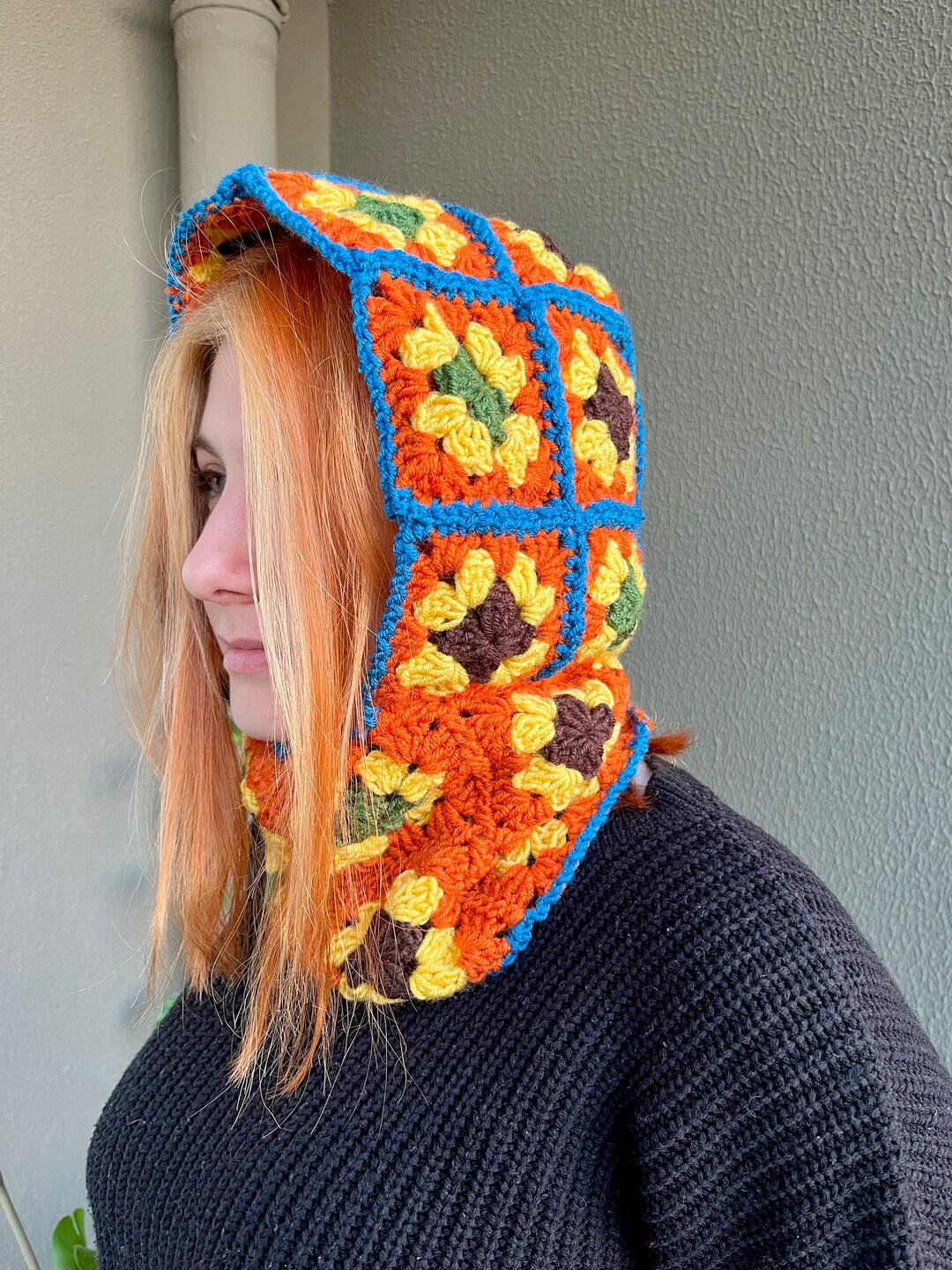 Crochet Balaclava, Granny Square Balaclava,handmade Colorful Balaclava ...