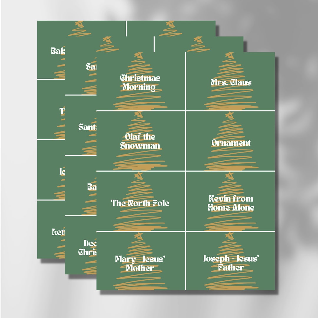 Christmas Charades, Fun Printable Christmas Games, Printable Charades ...