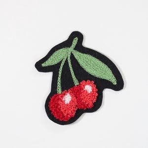 Cherry Chenille Patch, Embroidered Patch - Etsy