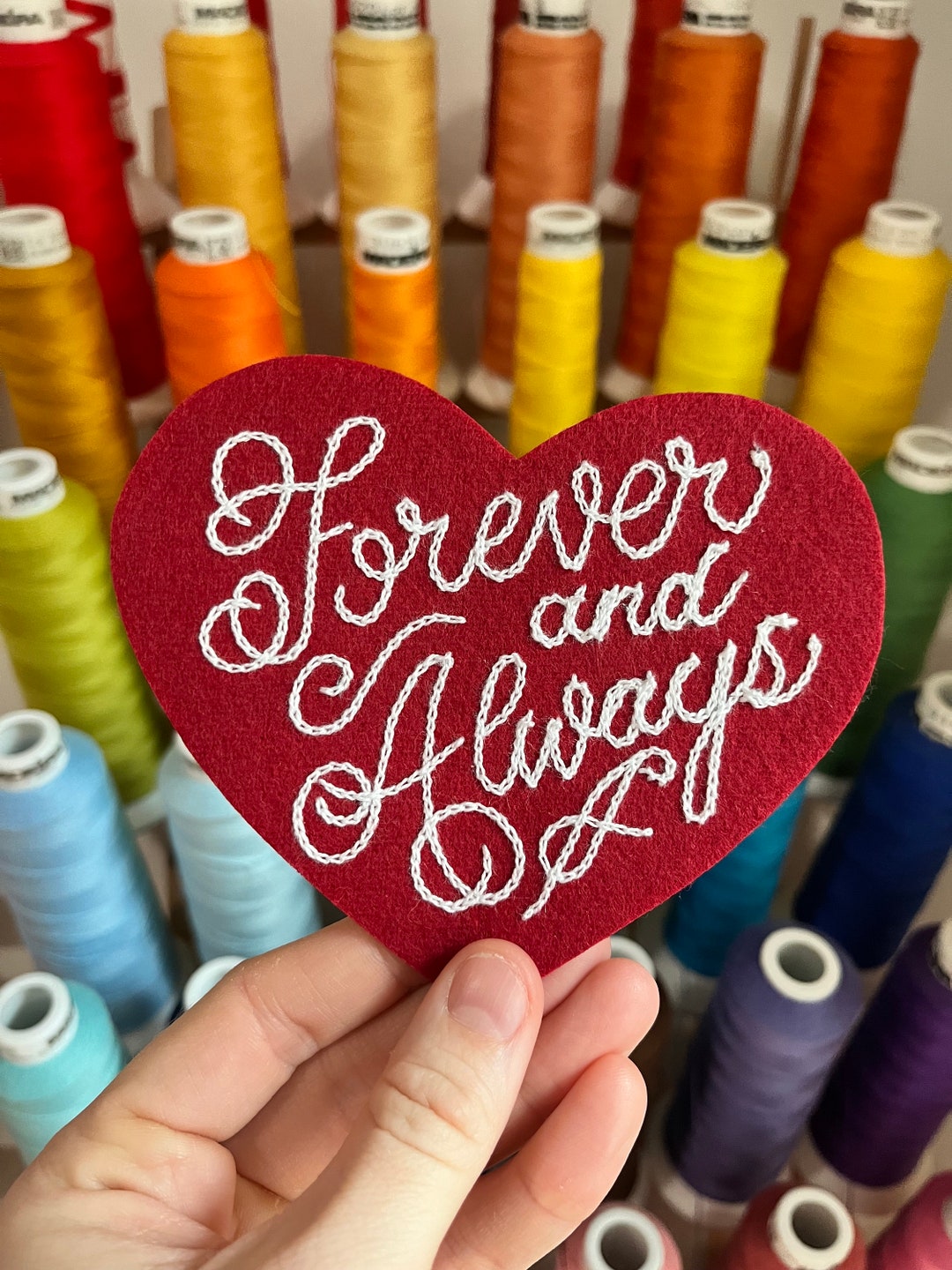 Forever and Always Heart Patch Embroidered Chainstitch Patch - Etsy