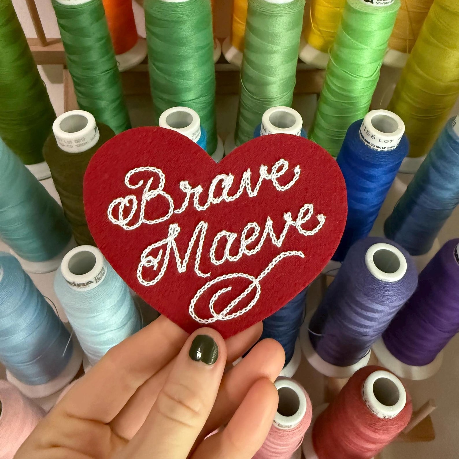 Custom Cursive Script Heart Patch - Embroidered Chainstitch Patch - Etsy