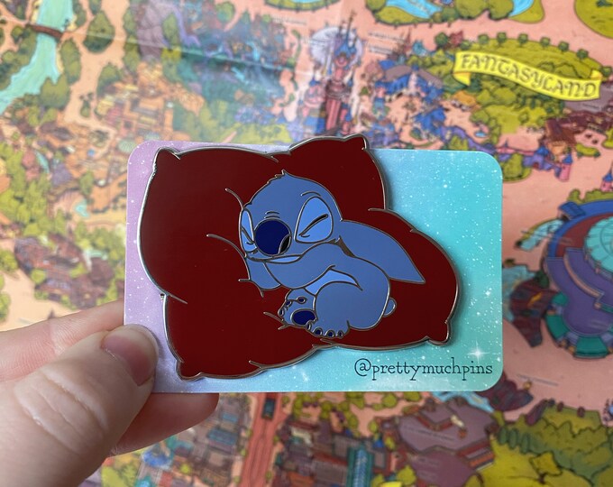Stitch Pin Dozing Doggo Hard Enamel Pin - Etsy