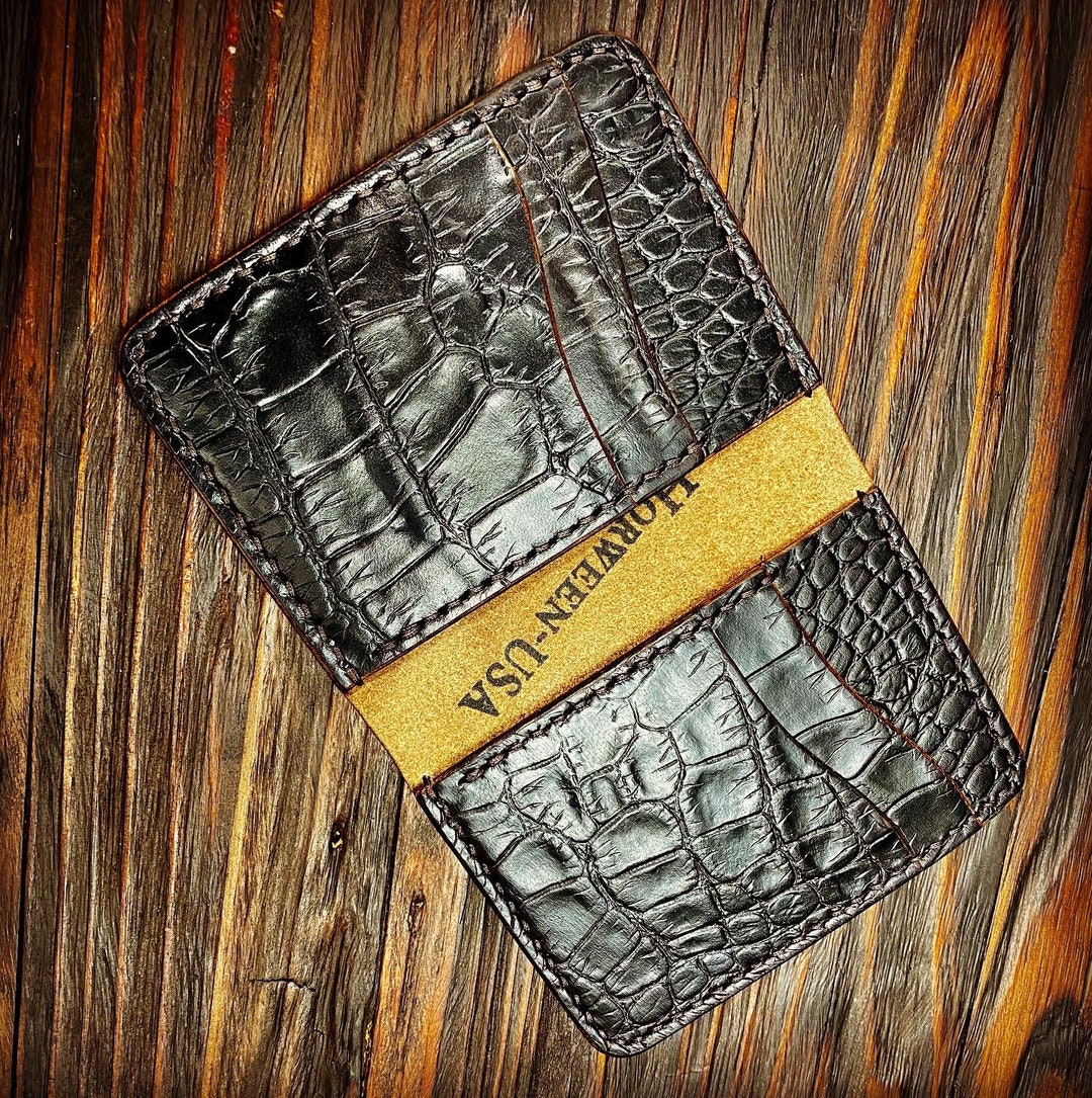 Horween Leather Wallet Bifold Wallet Leather Wallet - Etsy