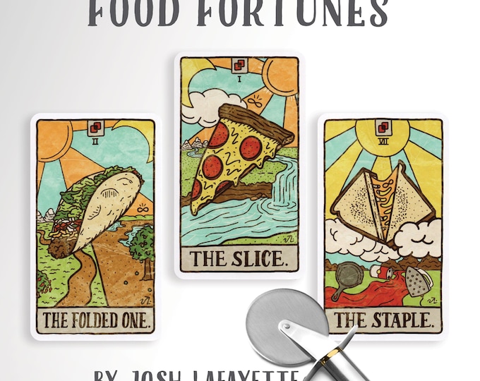 Food Fortunes, Unique Novelty 78 Card Tarot Deck of Delicious Dinner ...