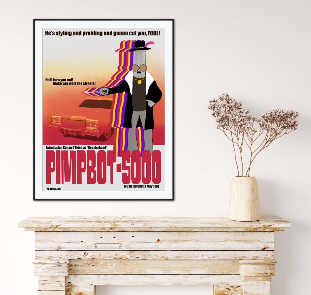 Pimpbot 5000 70s Grindhouse Digital Movie Poster - Etsy