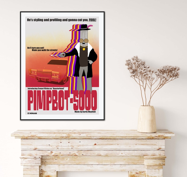 Pimpbot 5000 70s Grindhouse Digital Movie Poster - Etsy