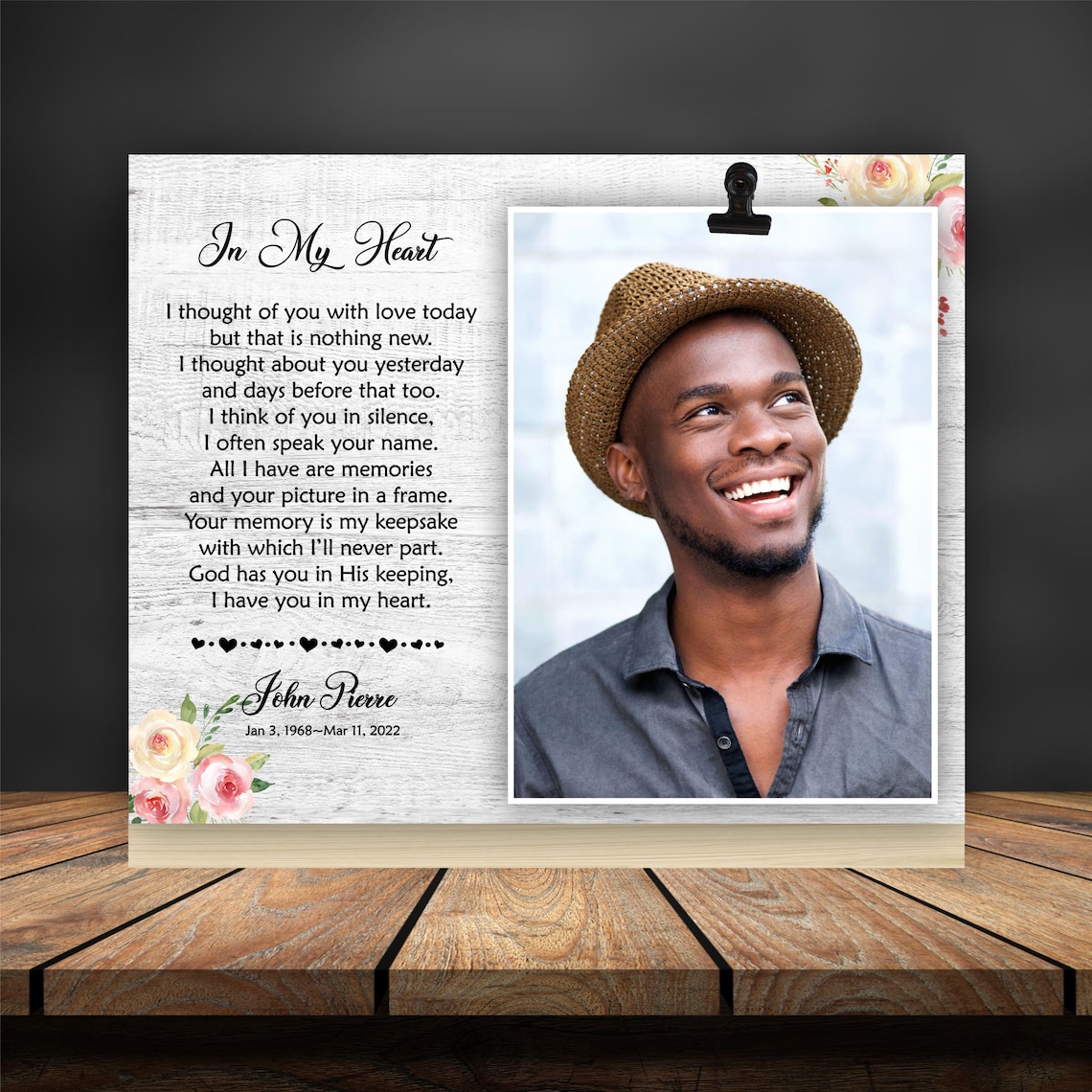 In My Heart Poem Remembrance of A Loved One, Wonderful Memories Word ...