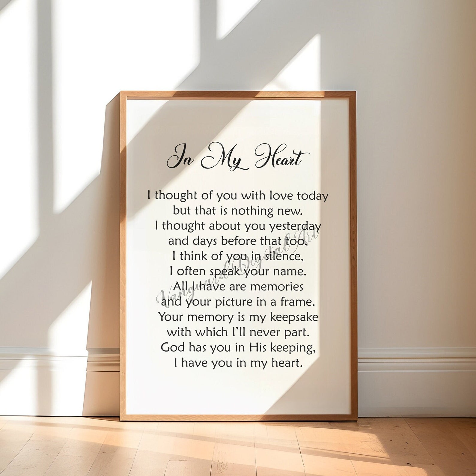 In My Heart Poem | Remembrance of A Loved One, Wonderful Memories ...