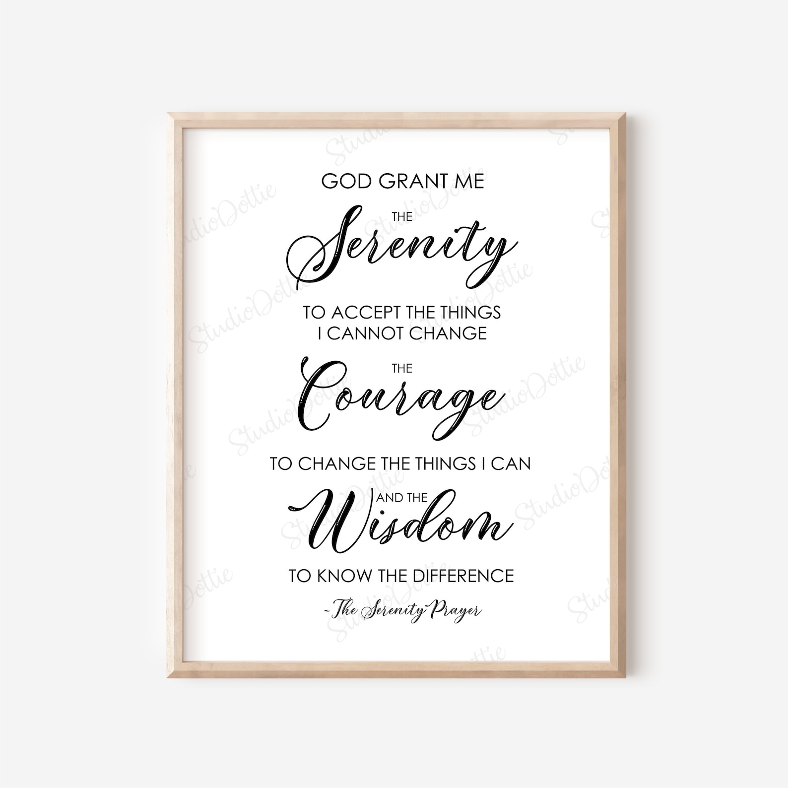 The Serenity Prayer Word Art Digital Instant Download Poster, Mugs ...