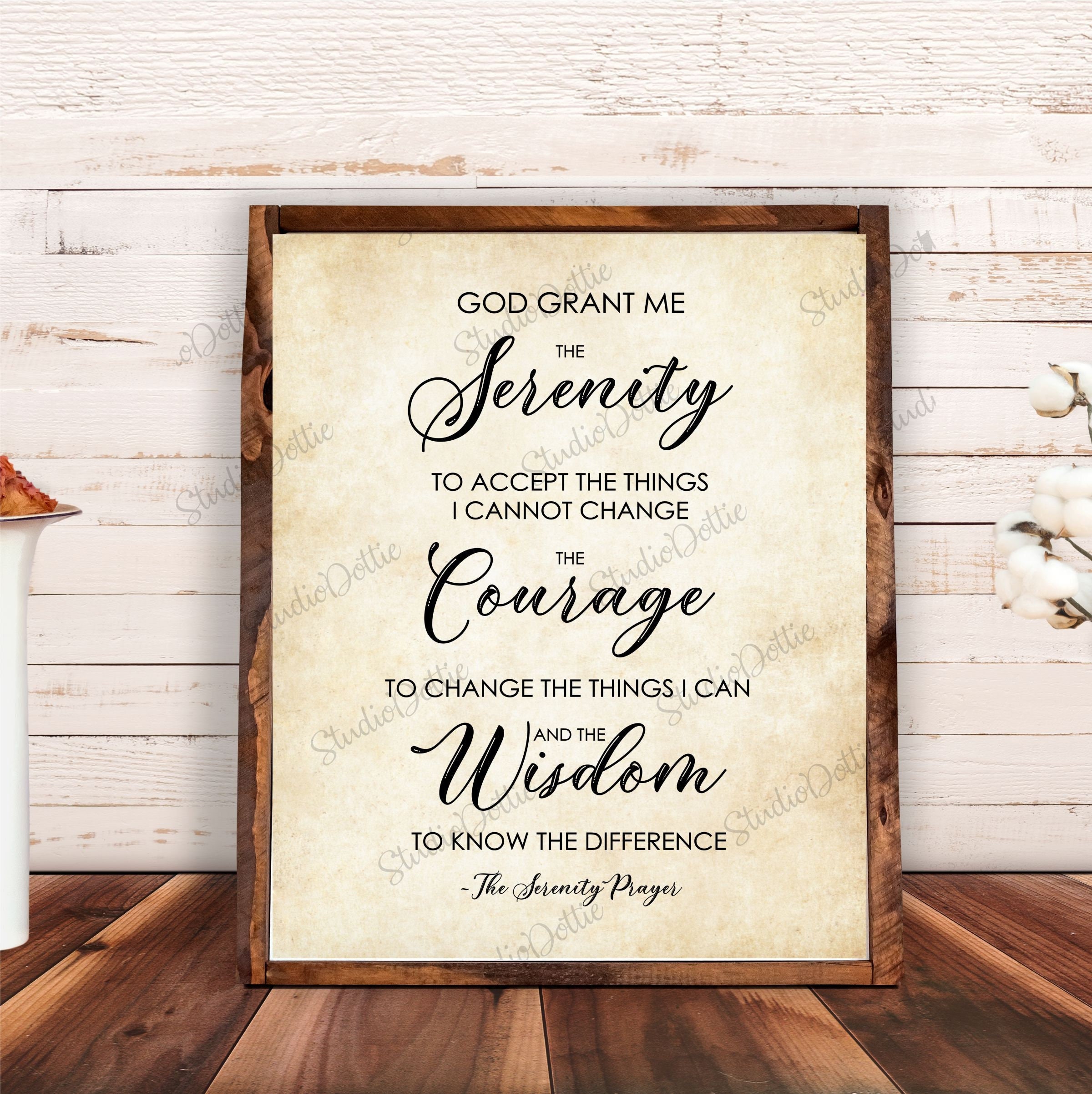 The Serenity Prayer Word Art Digital Instant Download Poster, Mugs ...