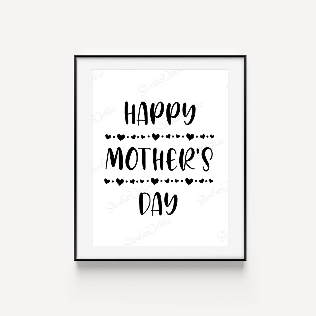 Happy Mother's Day Word Art Digital Instant Download Celebrate Mother's ...