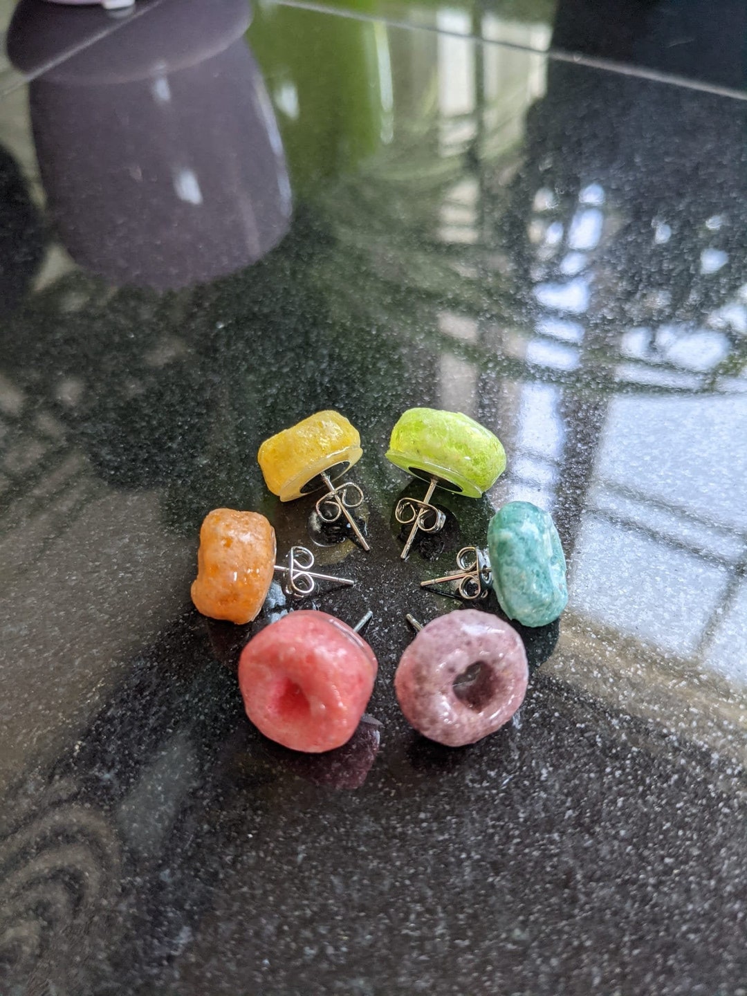 Real Fruit Loop Earrings - Etsy