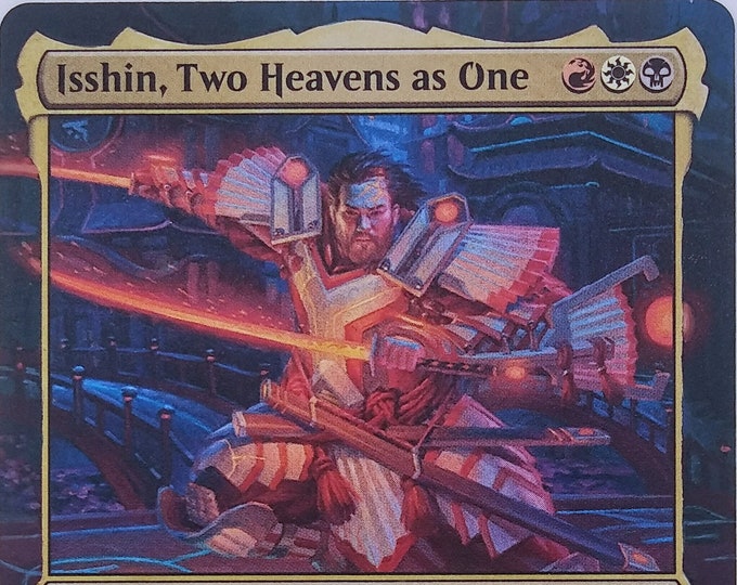 Isshin Floating Border // MTG Altered Art Card // Isshin, Two Heavens ...