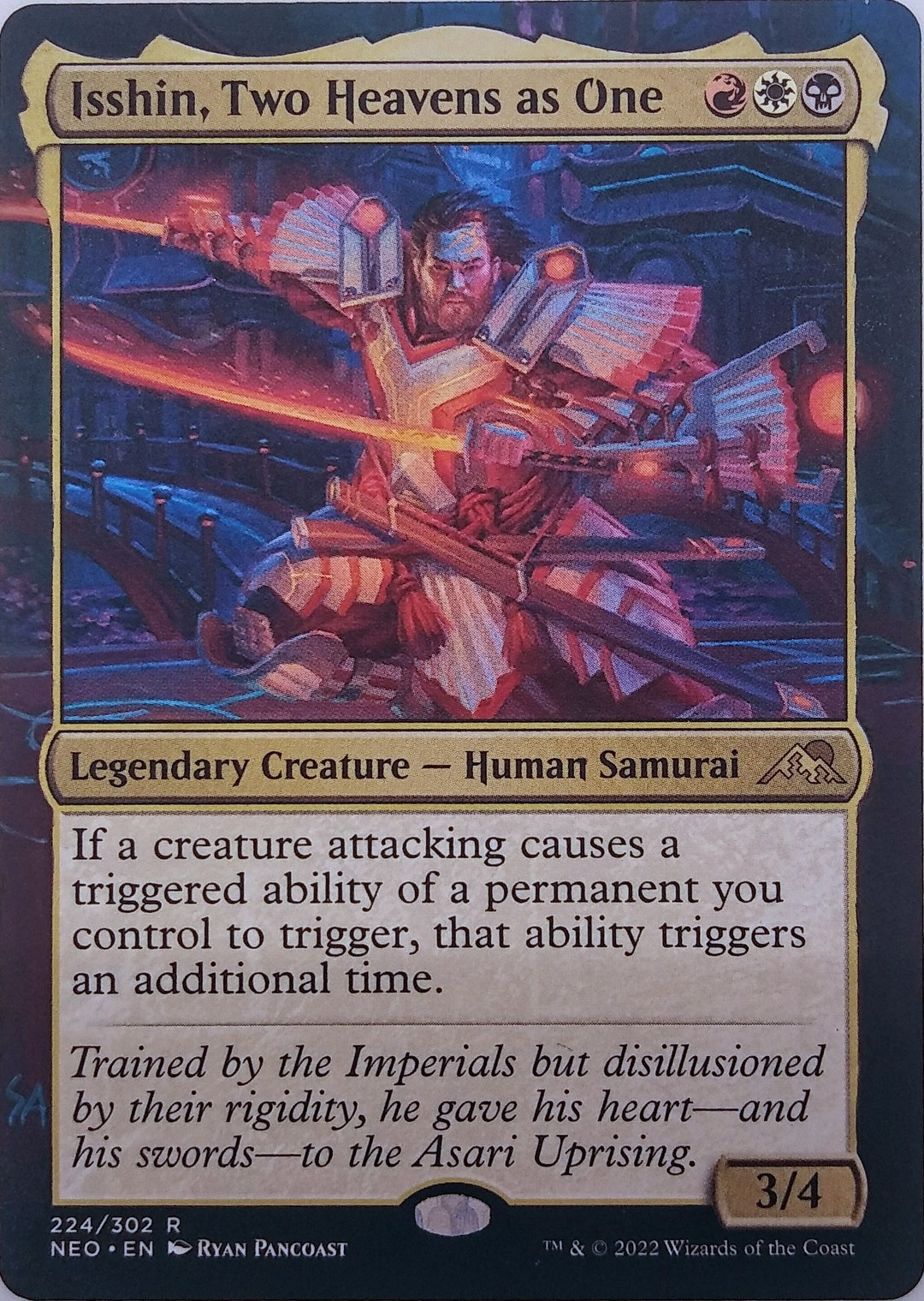 Isshin Floating Border // MTG Altered Art Card // Isshin, Two Heavens ...