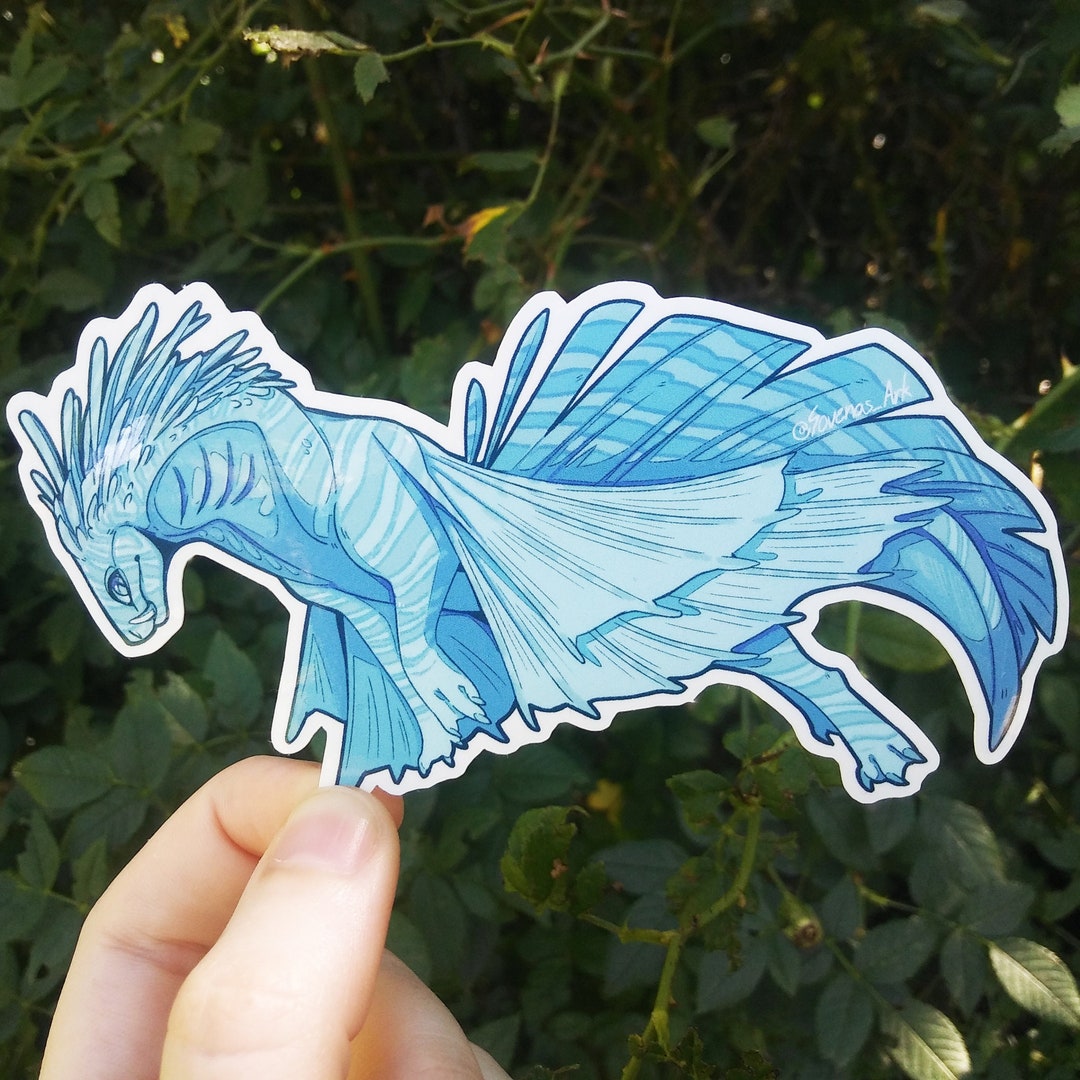 Seafoam Dragon Sticker | Vinyl | Water Bottle | Cup | Tablet | Laptop ...