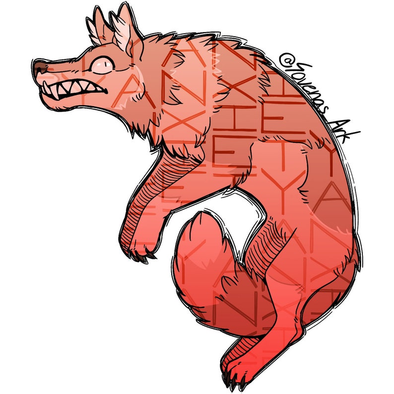 Vinyl Anxiety Wolf | Water Bottle | Cup | Tablet | Laptop - Etsy