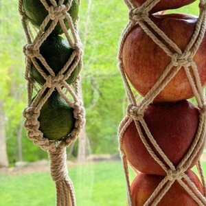 Macrame Fruit & Veggie Hangers | Kitchen Storage | Produce Holder ...