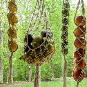 Macrame Fruit & Veggie Hangers Kitchen Storage Produce Holder Bohemian ...