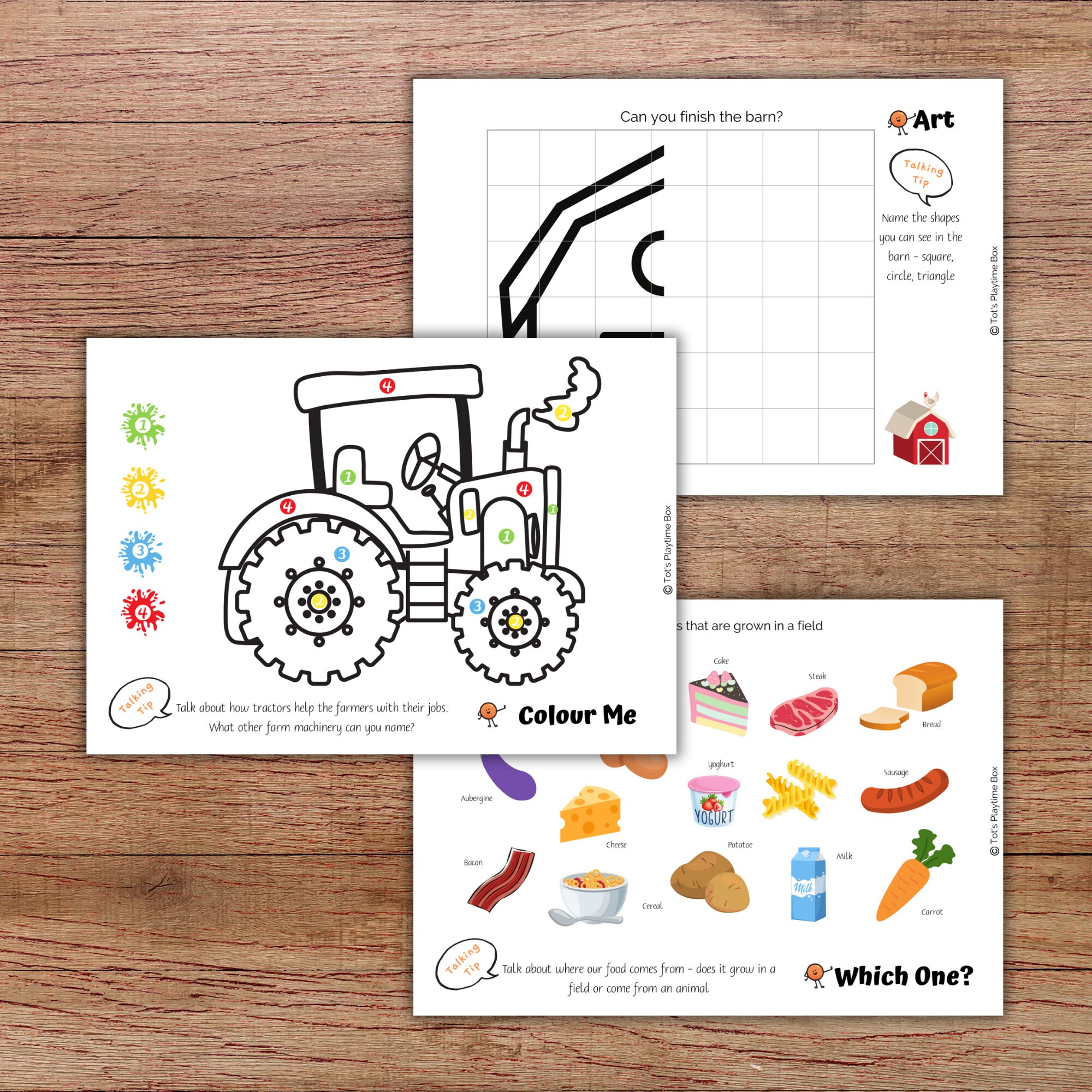 Farm Preschool Activity Pack - Colouring, Playdough, Puzzle Sheets ...