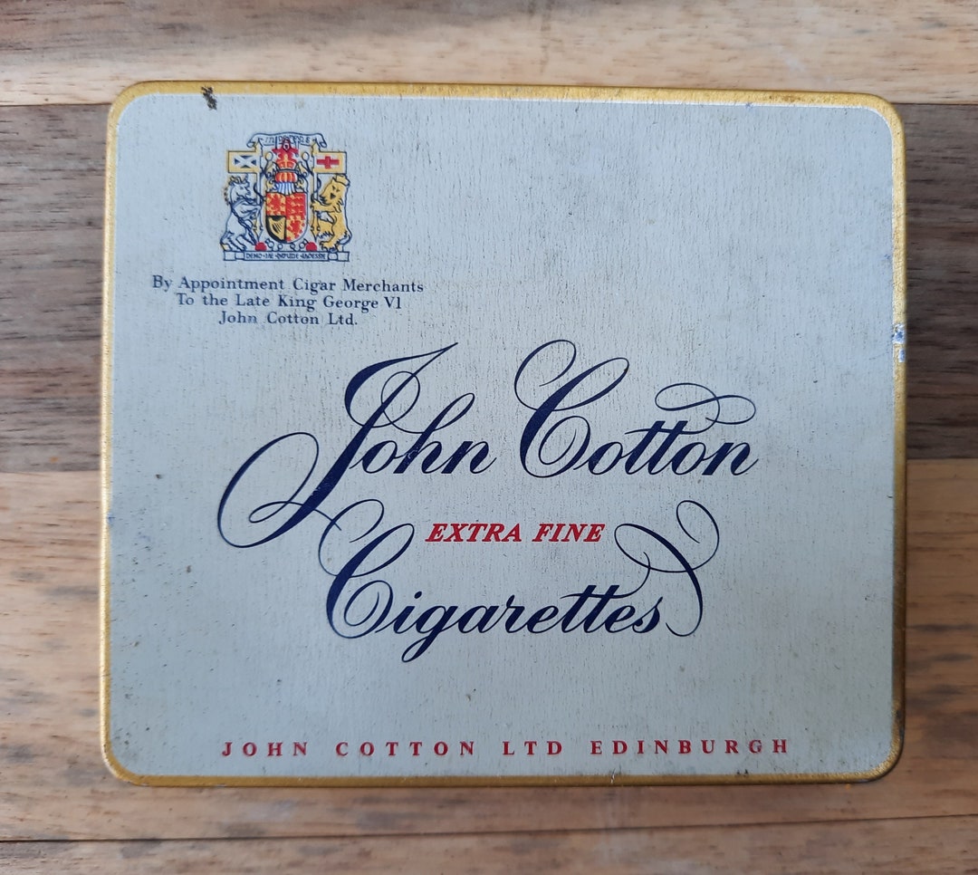 Vintage John Cotton Fine Cigarettes Tin - Etsy