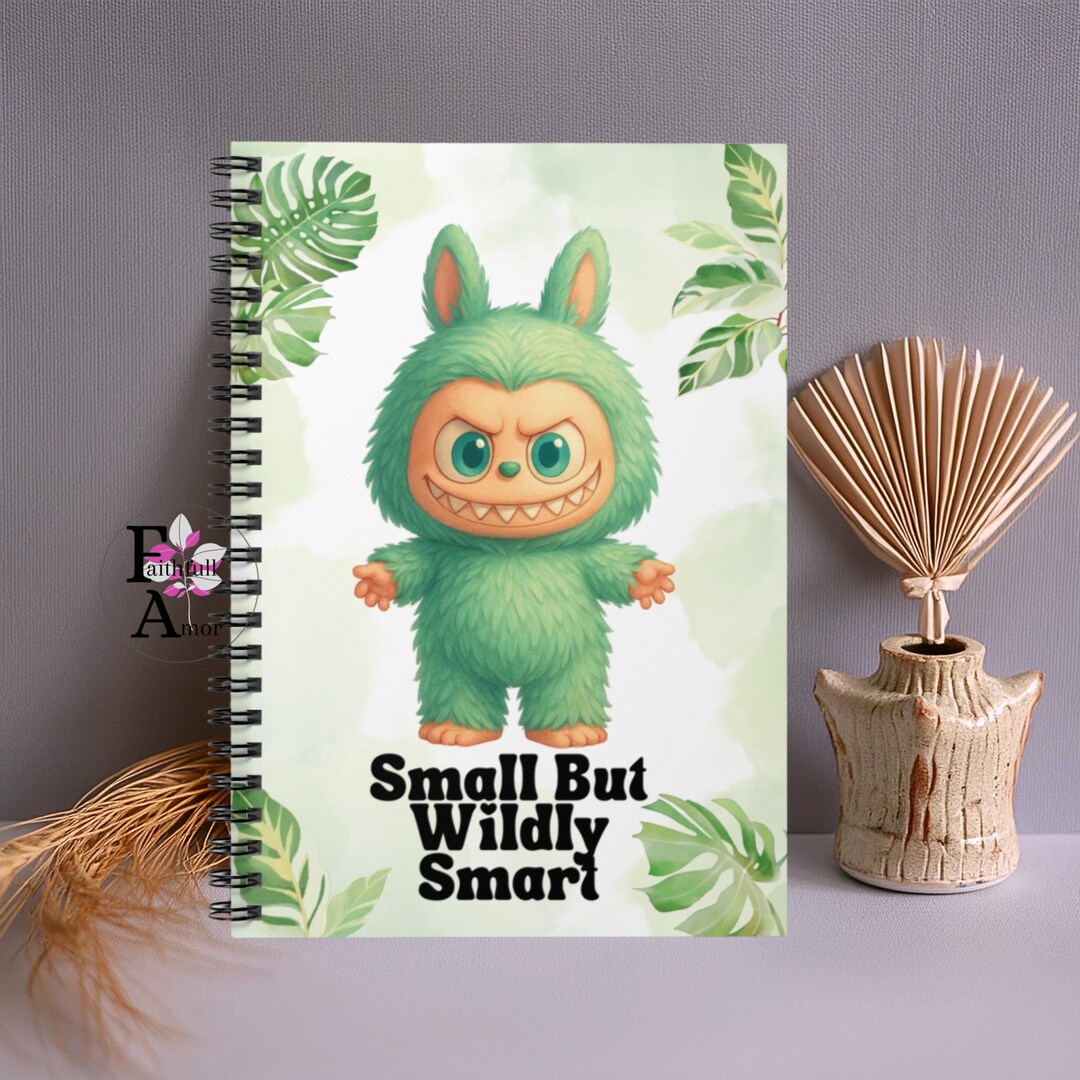 Labubu Spiral Notebook, Funny Labubu Monster Toy - Ruled Line Cartoon ...