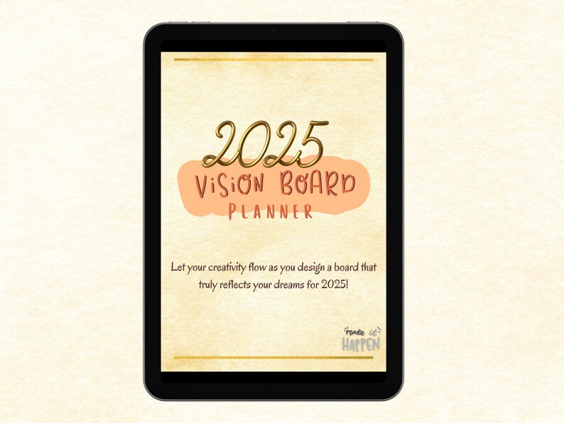 2025 Vision Board Planner | Digital Vision Board, Manifesting Vision ...