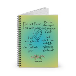 Self Reflection Journal, Motivational Notebook, Green Bible Verse ...