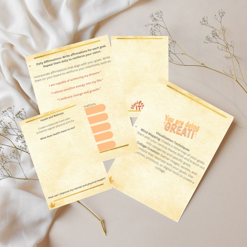 2025 Vision Board Planner | Digital Vision Board, Manifesting Vision ...