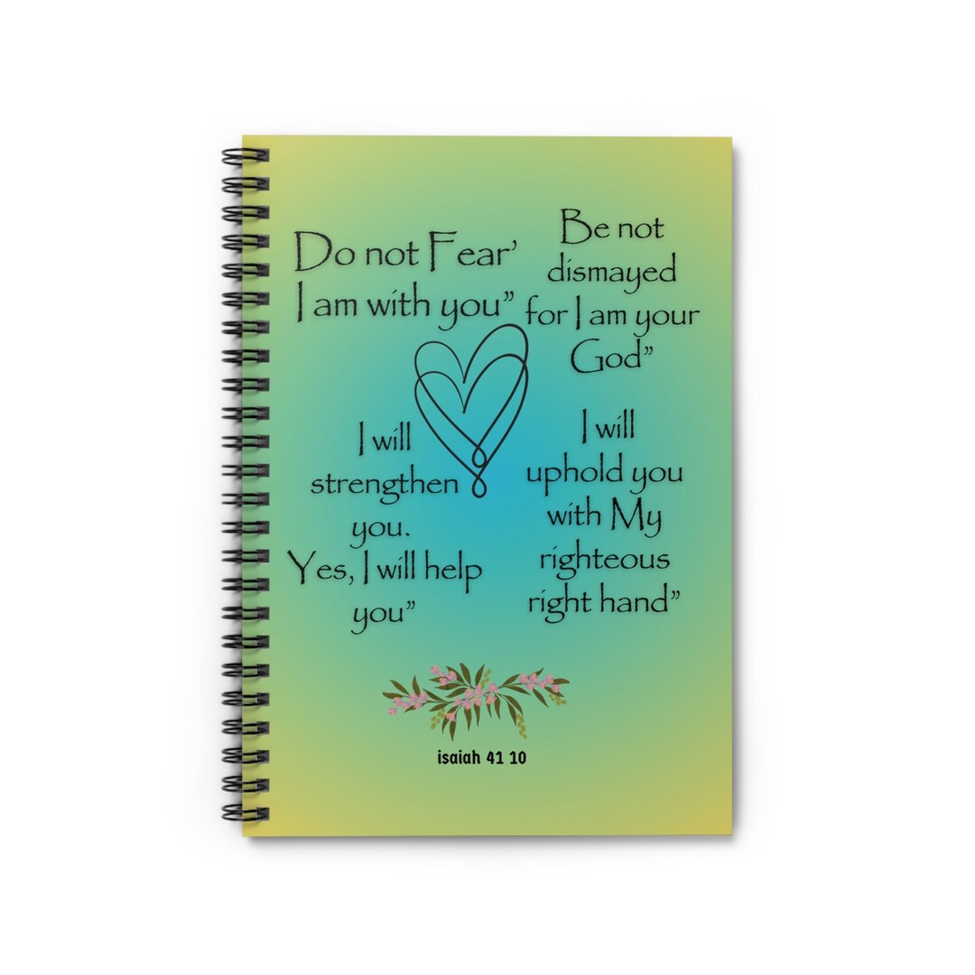 Self Reflection Journal, Motivational Notebook, Green Bible Verse ...