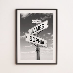 Vintage Any Name Street Sign Canvas Print, Personalized Name ...