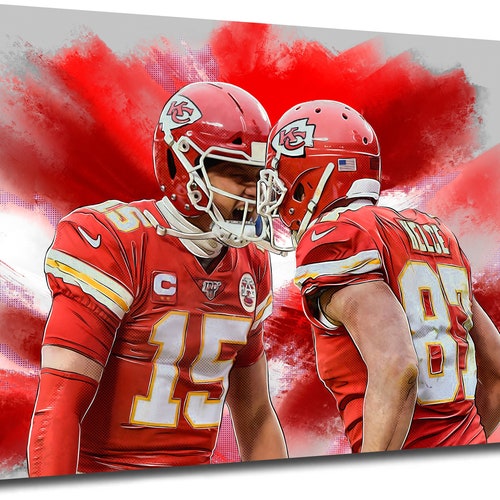 Patrick Mahomes Travis Kelce Poster Kansas City Chiefs NFL - Etsy