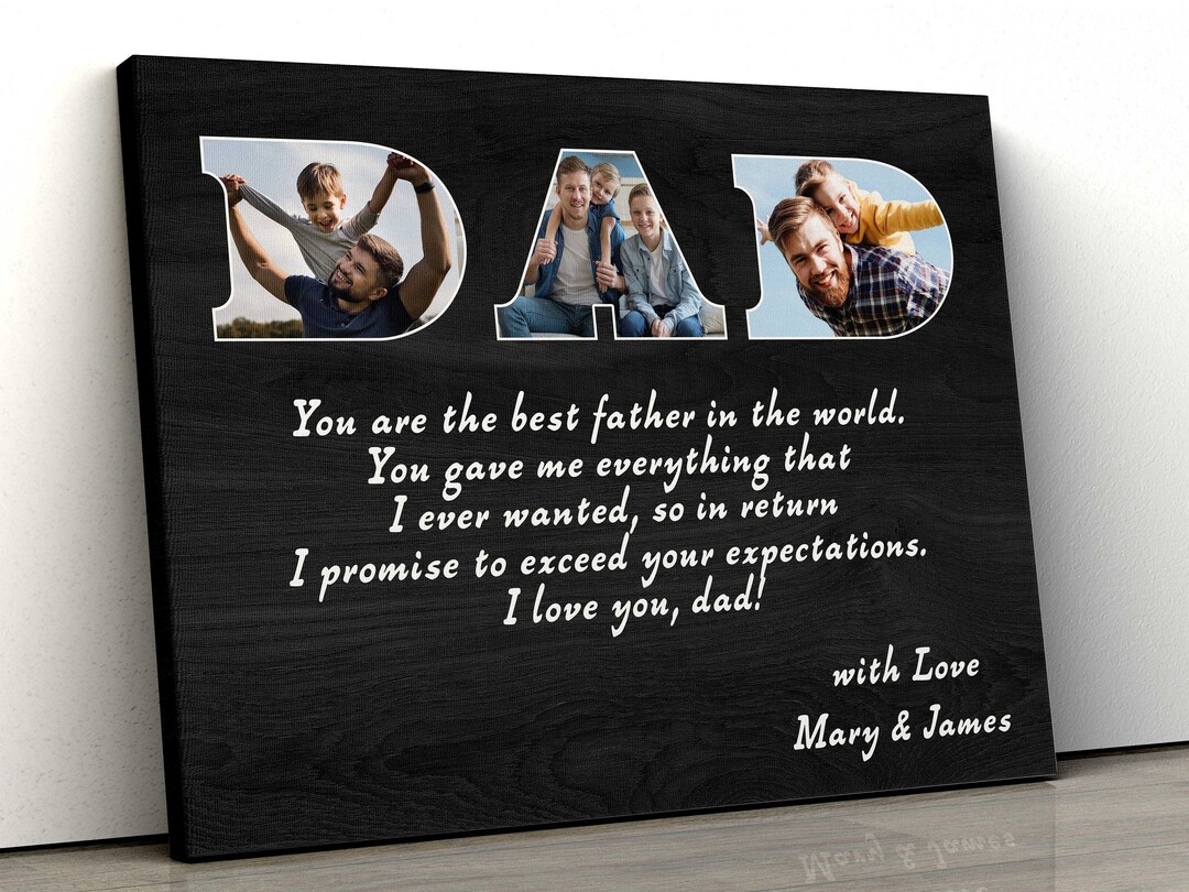 Personalized Dad Sign With Photos, Custom Gifts for Dad From Kids ...