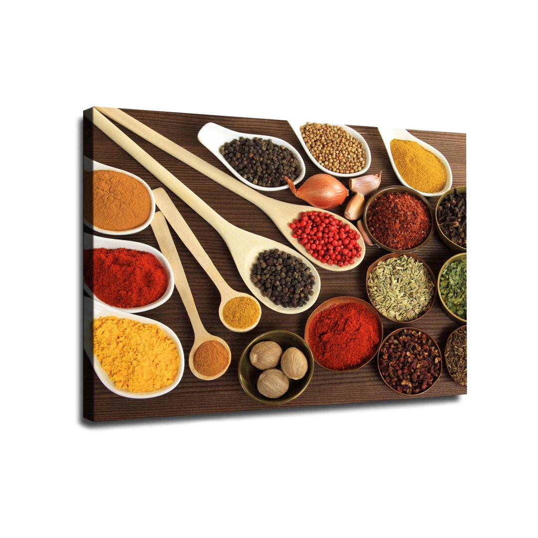 Dining Room Spices Cooking Canvas Wall Art, Cooking Poster Print, Wall ...