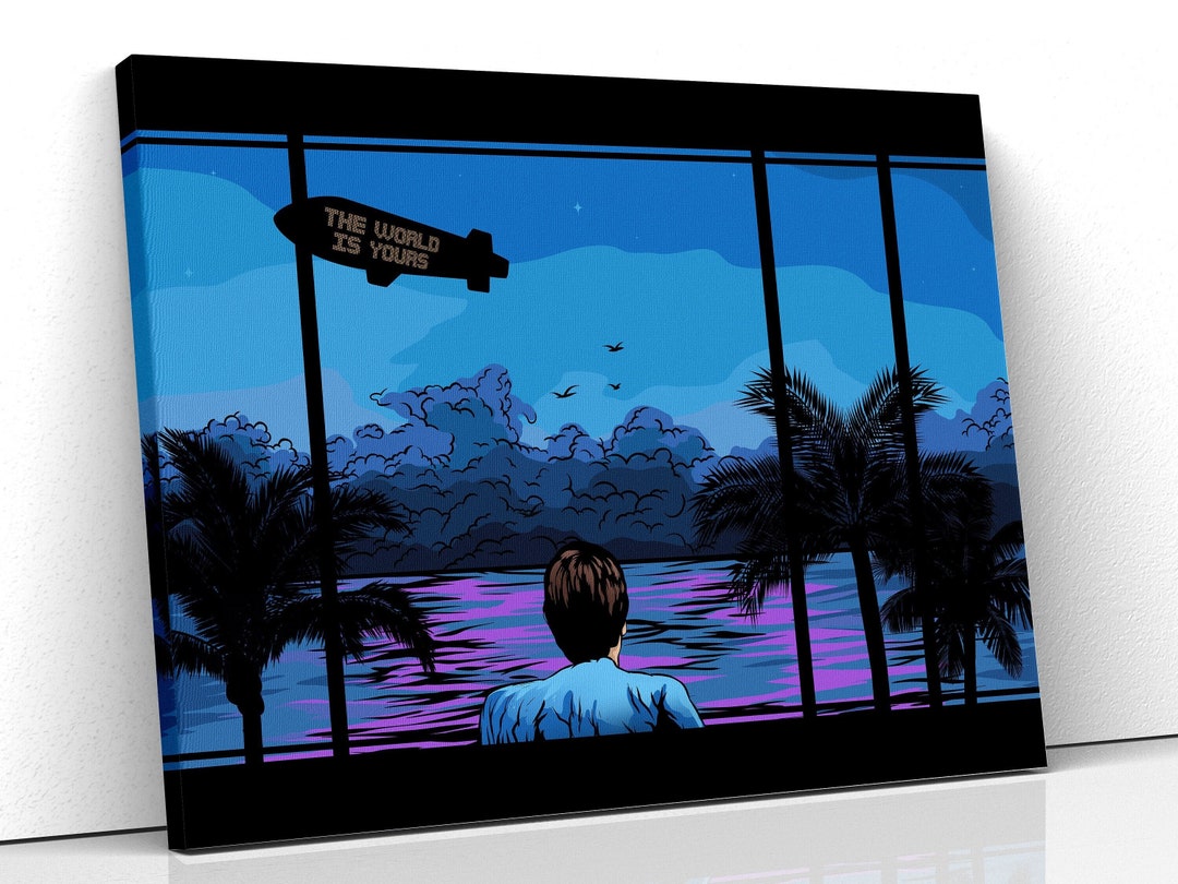 Scarface Canvas Drawing Wall Print, Home Wall Artwork Decor Hand Made ...