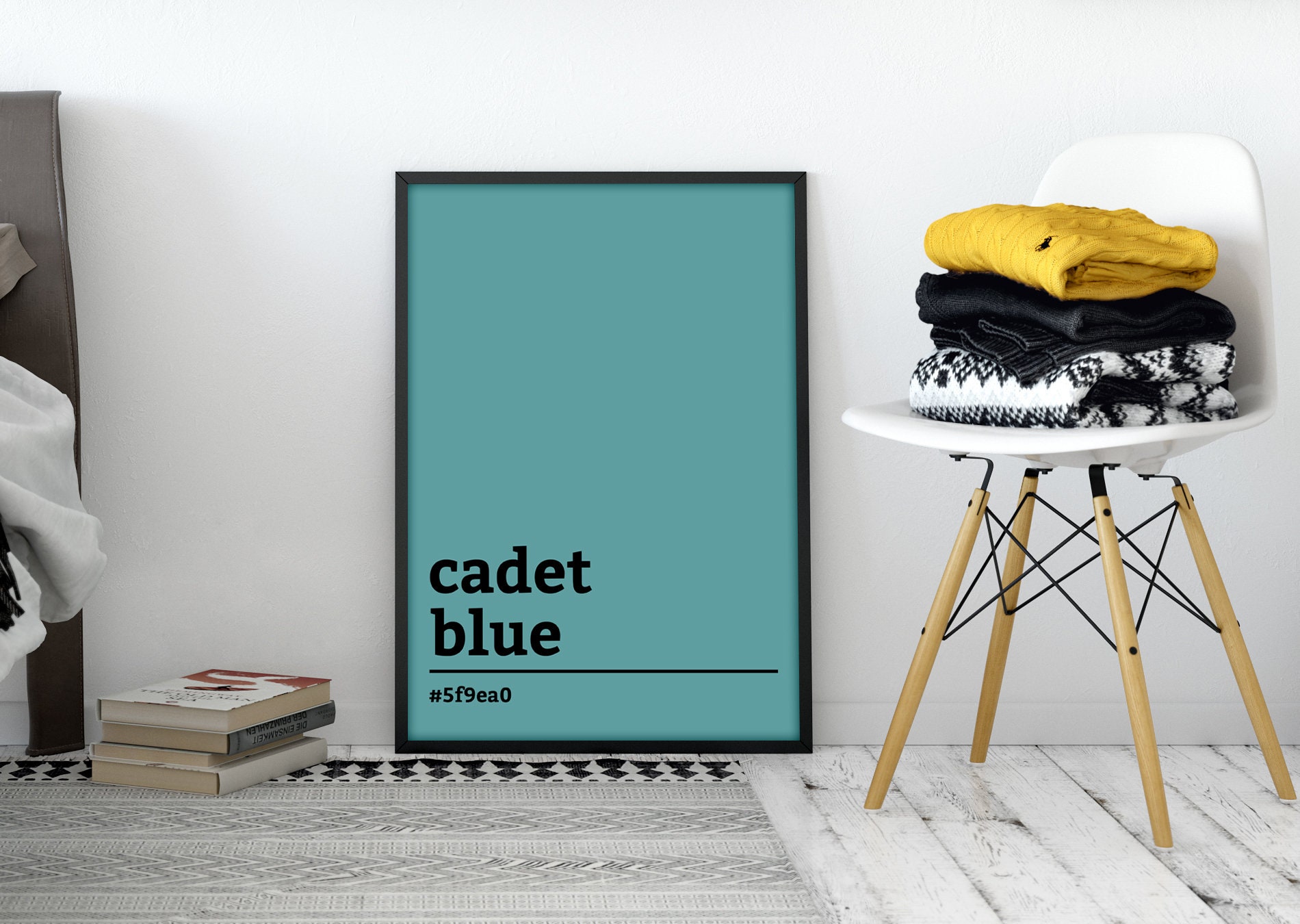 Cadet Blue Color Code Poster | Etsy