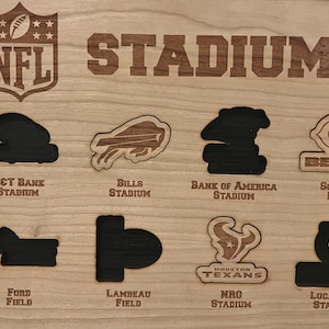 Unique Football Stadium Tour Tracker - National Football League Art ...