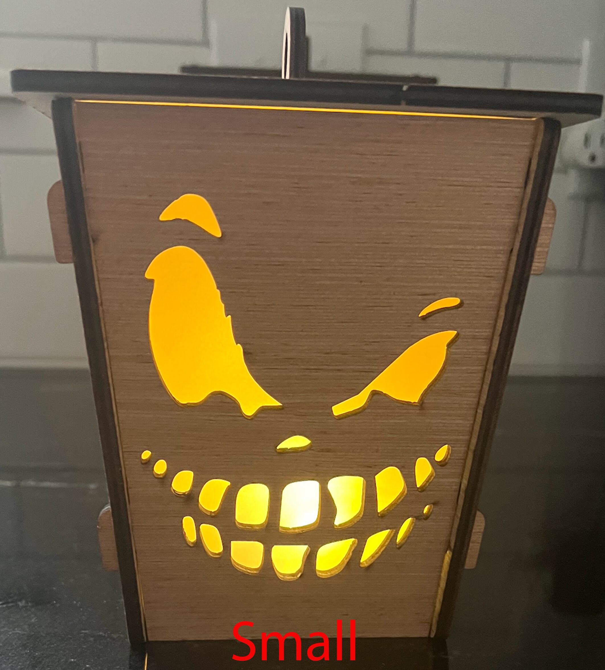 Wood Pumpkin Lantern | Halloween Decoration | Laser Engraved | Fall ...