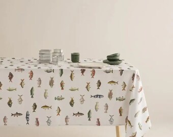 Fish Tablecloth - Etsy