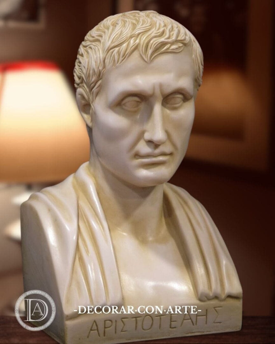 Bust of the Philosopher Aristotle Made of Reconstituted Marble. 47cm ...