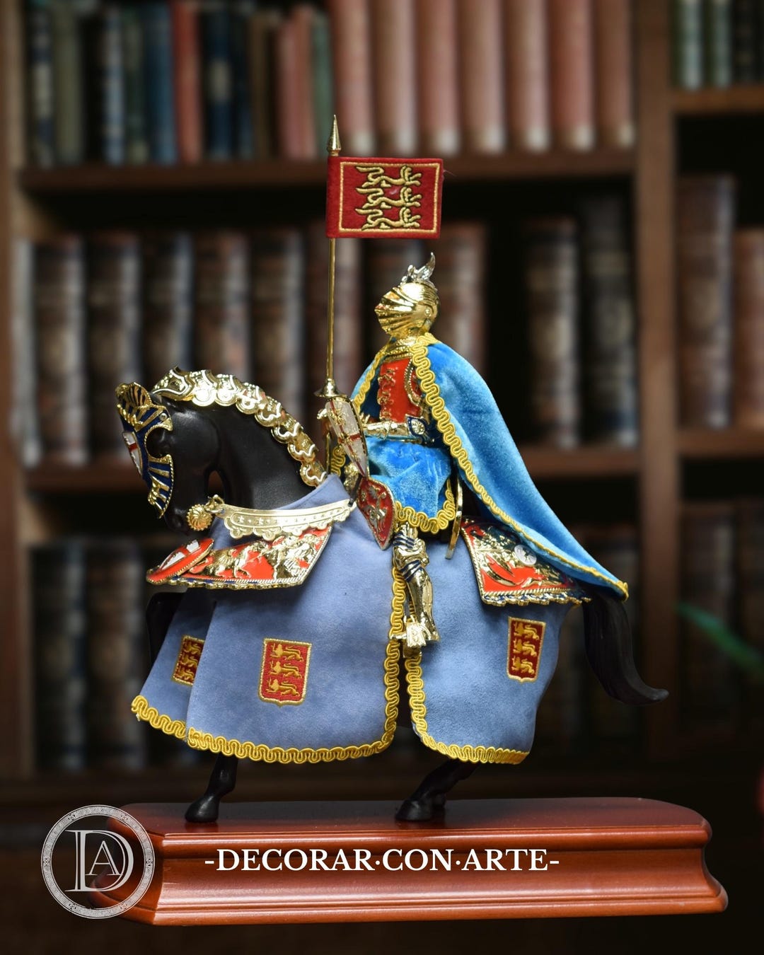 Richard the Lionheart. Knight on Horseback. 35 Cm. Handmade in Spain ...