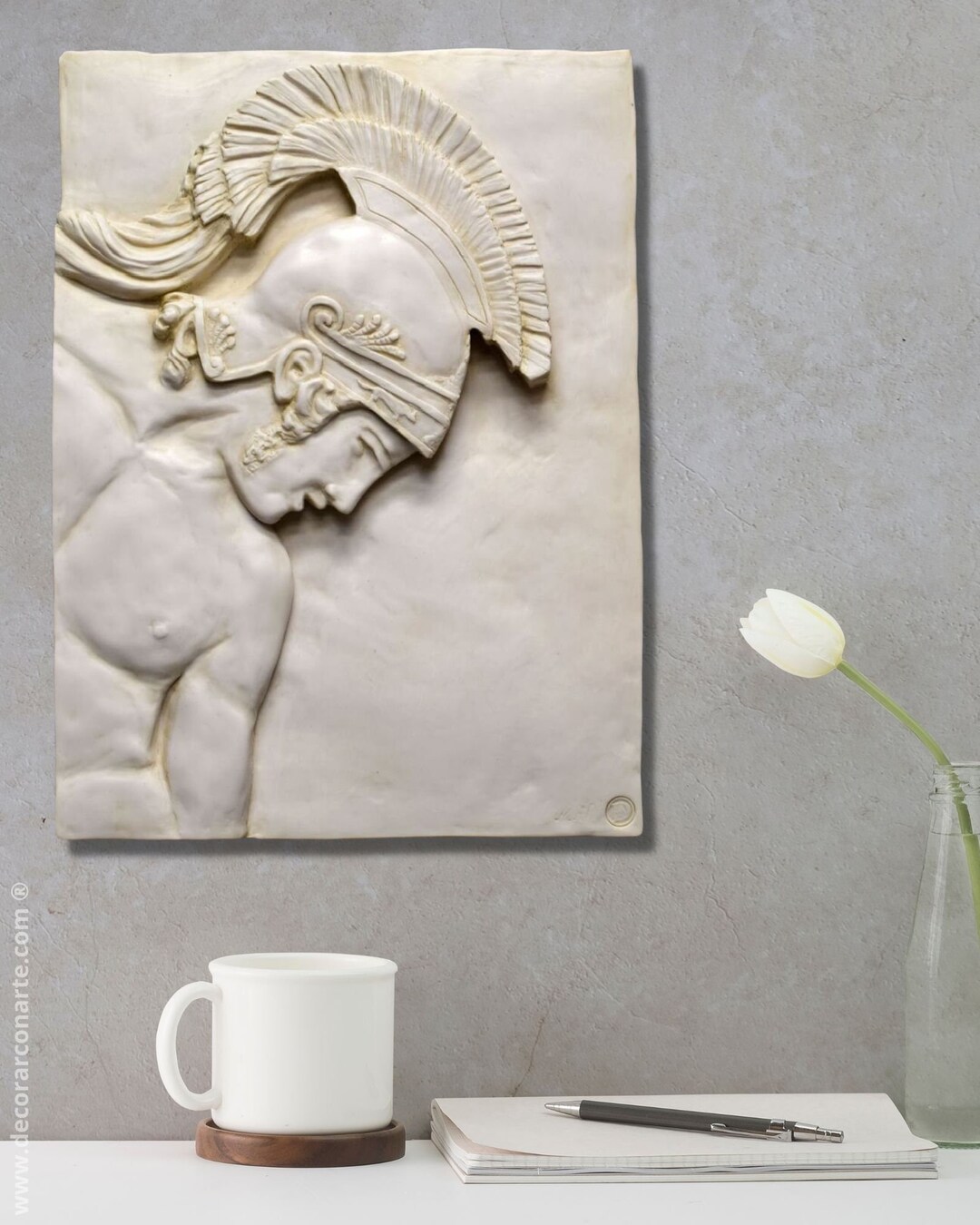 Relief of Achilles. 48 X 37cm. Reproduction Made of Molded Marble ...