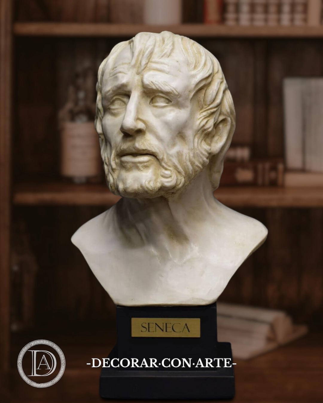Bust of Seneca. 31 Cm. Molded Marble. Handmade in Spain. Classical Art ...