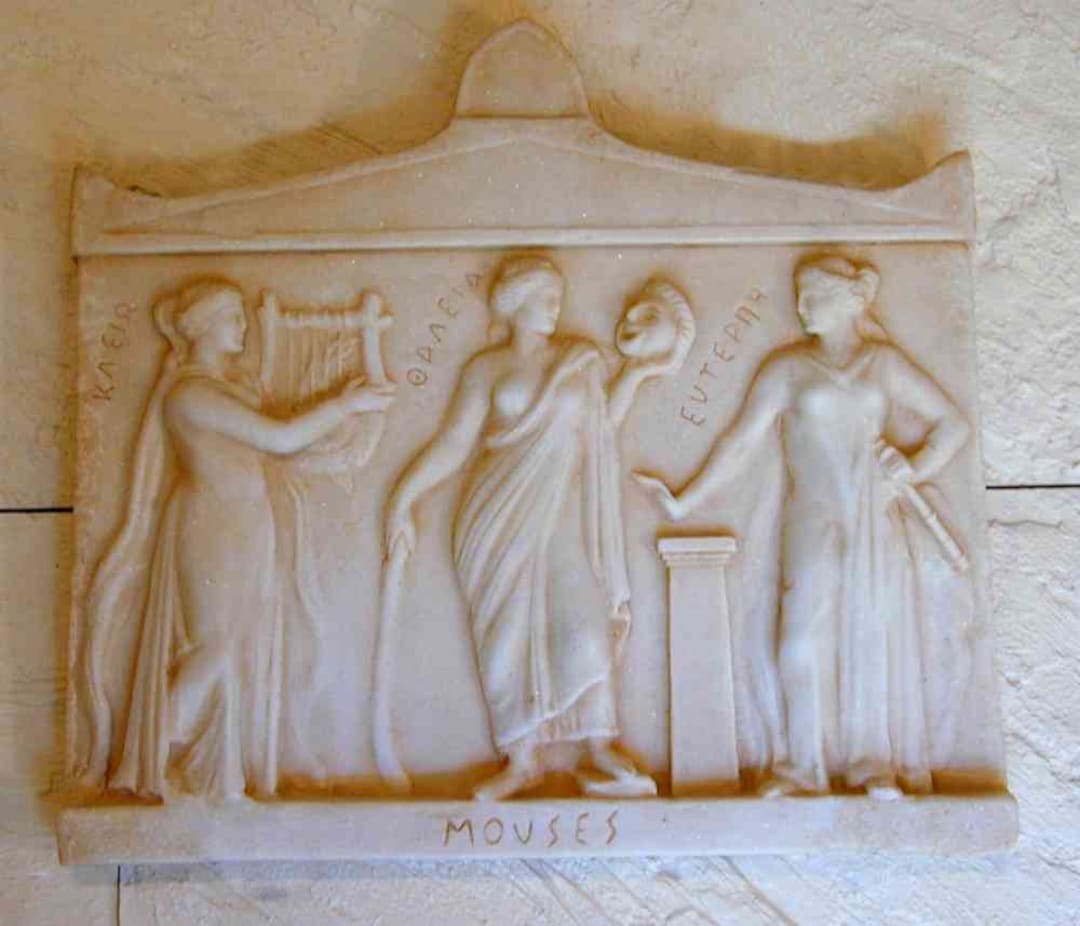 Three Muses. Relief Made of Reconstituted Marble. 42 X 38cm. - Etsy