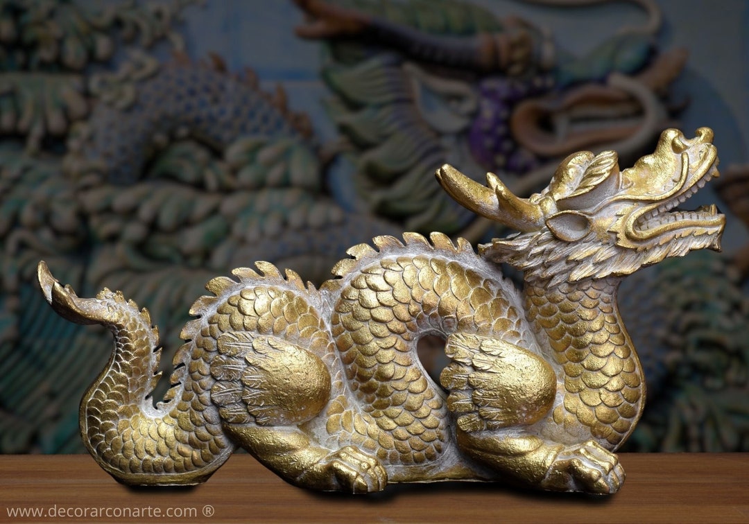 Chinese Dragon Figure. 73x38cm. Molded Marble. Chinese Art ...