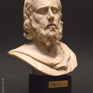 Bust of the Philosopher Epictetus. Molded Marble. 32 Cm. Handmade in ...