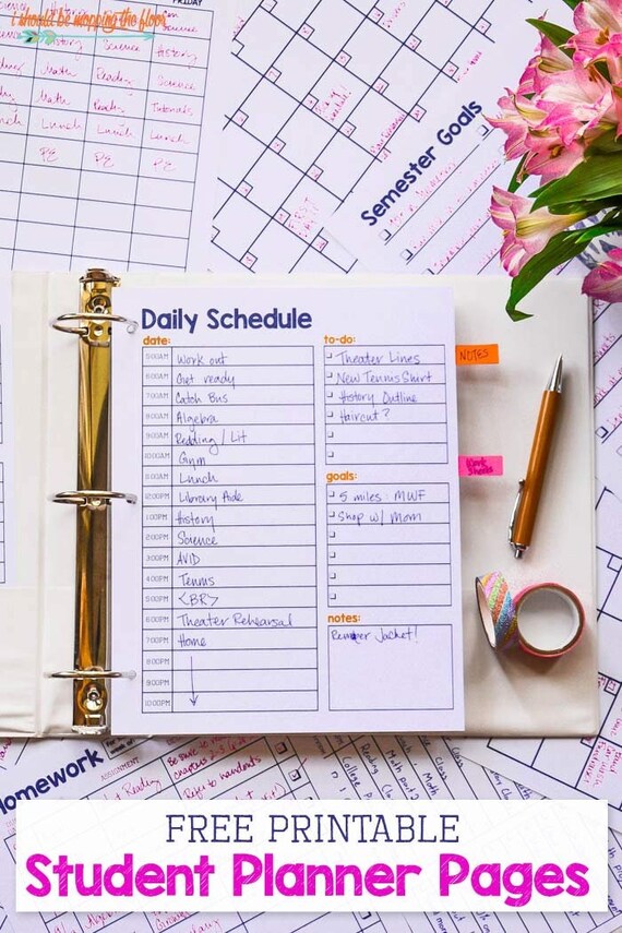 Student Planner Printable College Planner Printable Etsy Student Planner Printable College Planner Printable Etsy
