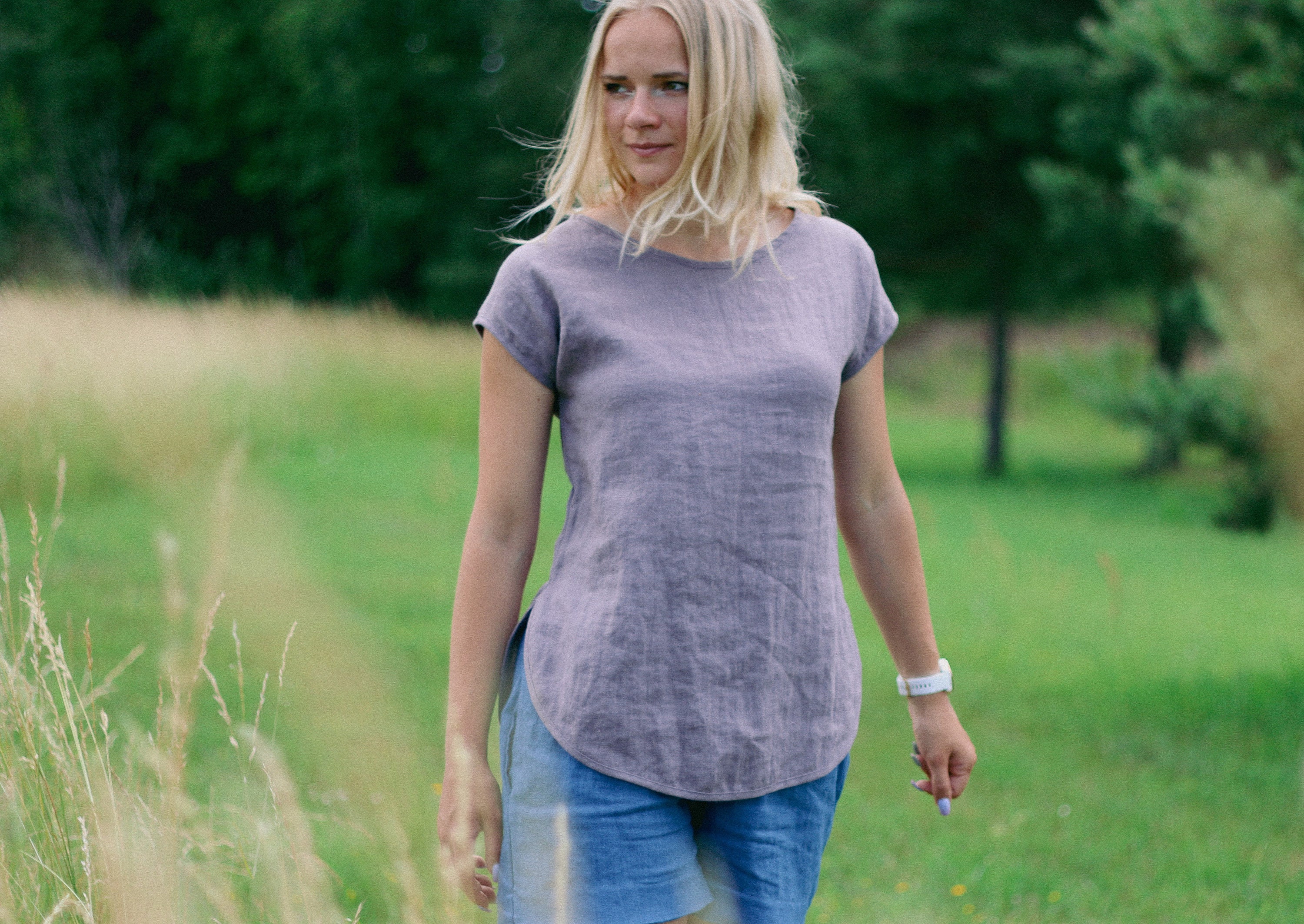 Linen Tunic Top SABINE Women Linen Top Longer Back Linen - Etsy