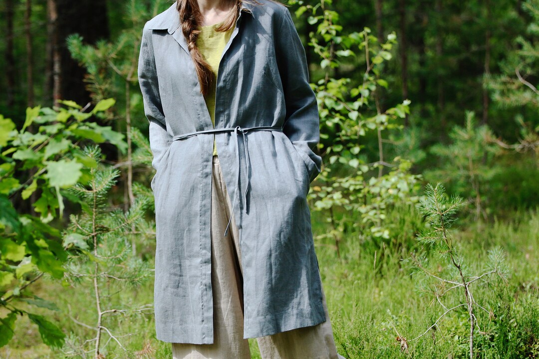 Linen Long Jacket KATE, Linen Coat, Woman Linen Jacket, Linen Jacket ...